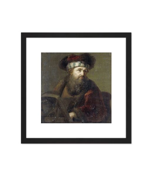 BoohooMAN Artery8 De Vois Portrait Of A Rabbi 8x8 Inch Square Wooden ...