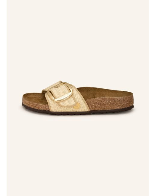 Birkenstock Pantoletten MADRID BIG BUCKLE RAFFIA in Natur | Lyst DE
