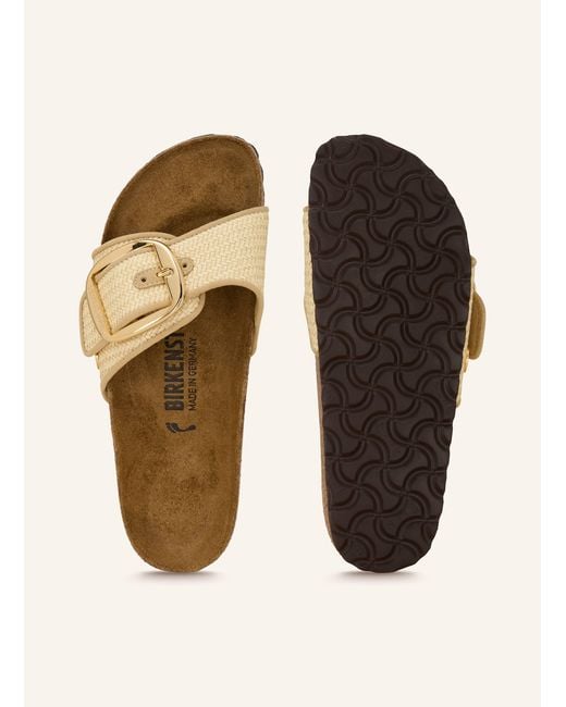 Birkenstock Pantoletten MADRID BIG BUCKLE RAFFIA in Natur | Lyst DE