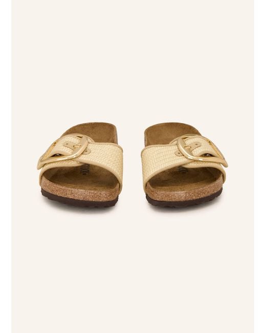 Birkenstock Pantoletten MADRID BIG BUCKLE RAFFIA in Natur | Lyst DE
