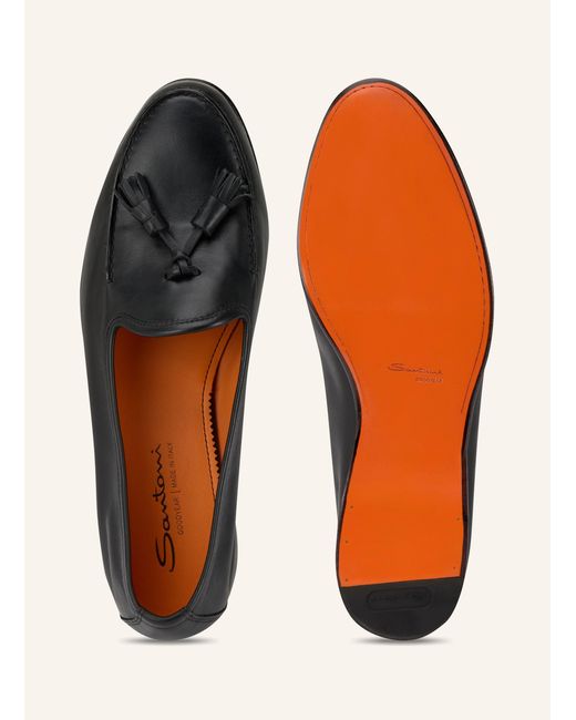 Santoni Slipper ANDREA in Schwarz für Herren | Lyst DE