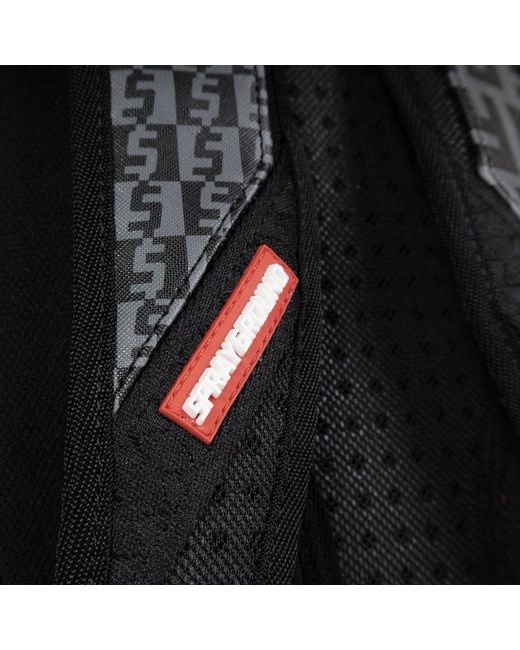 Sprayground & Grey Split Infinity Check Backpack in Black for Men | Lyst