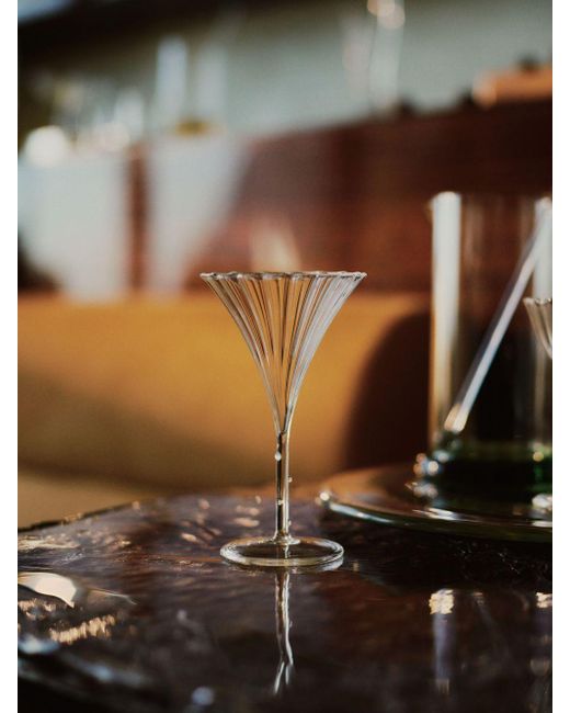 Sophie Lou Jacobsen Scalloped Rim Glass Cocktail Glass in White | Lyst