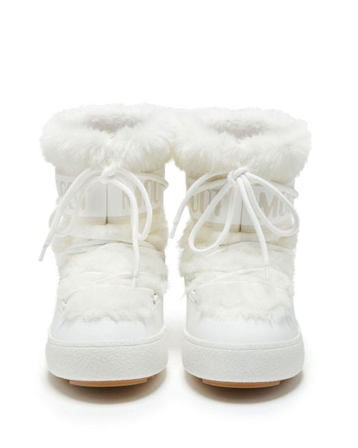 Moon Boot Mb Track Lace-Up Boots in White | Lyst