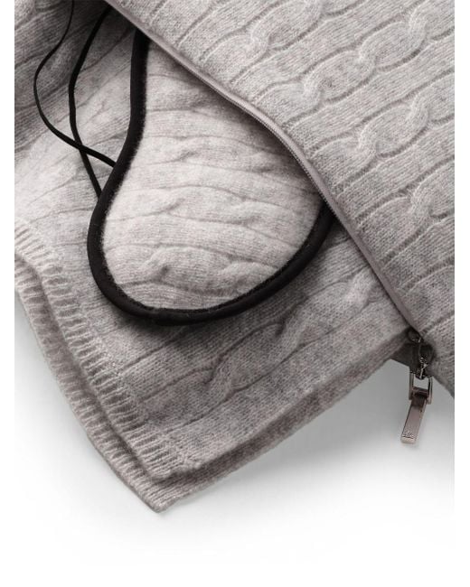 Ralph Lauren Home The Iconic Cable Cashmere Travel Set in Gray | Lyst