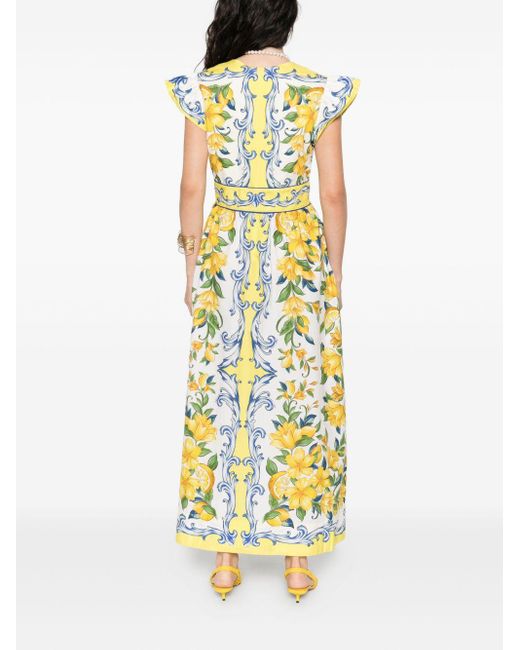 FARM Rio Sicily Maxi Dress in Yellow | Lyst