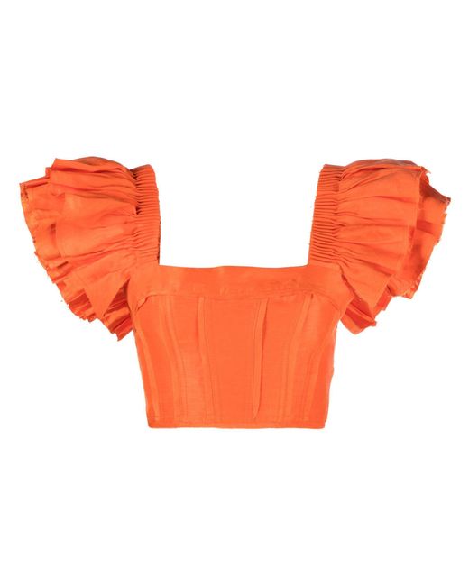 Aje. Imagination Crop Top in Orange | Lyst UK