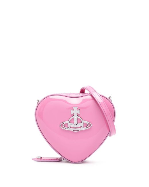 Vivienne Westwood Black Heart Leather Cross Body Bag in Pink | Lyst