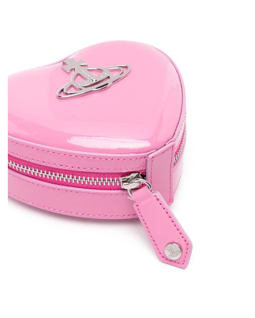 Vivienne Westwood Black Heart Leather Cross Body Bag in Pink | Lyst