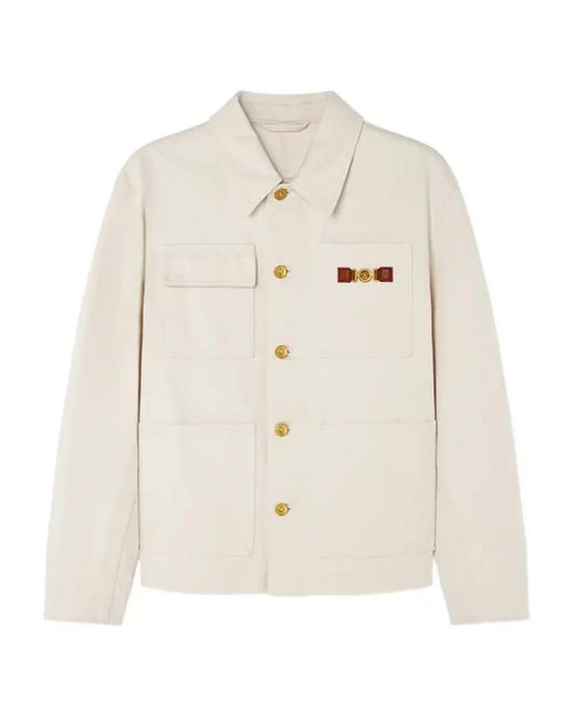 Versace Cavalry Jacket in Natural for Men | Lyst