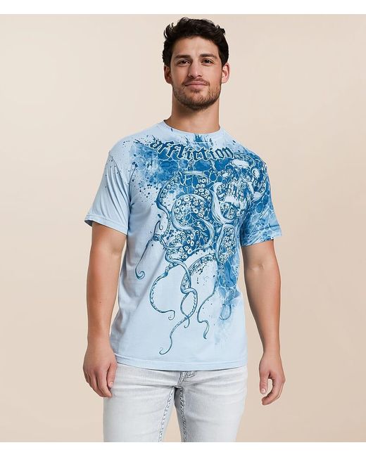 Affliction Eleven T-Shirt in Blue for Men | Lyst