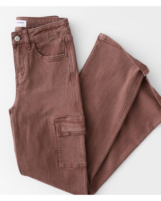 Flying Monkey Girls - High Rise Cargo Stretch Pant in Brown | Lyst