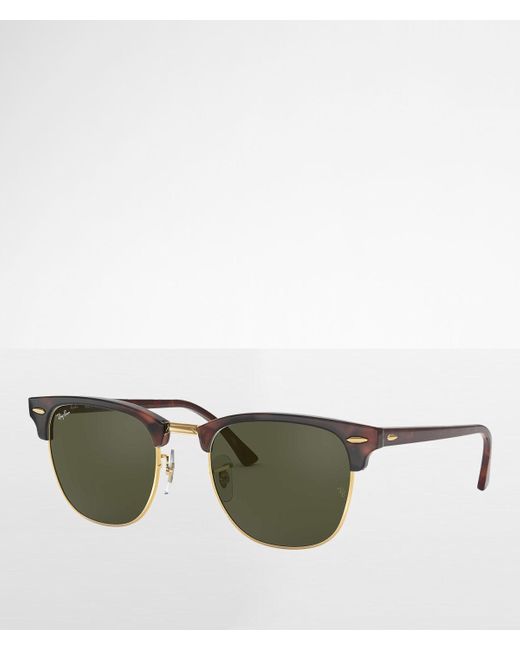 Ray Ban Polarized Clubmaster Sunglasses In Green Lyst