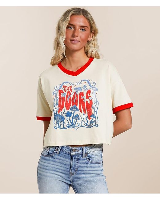 Merch Traffic The Doors Cropped Band T-Shirt in White | Lyst
