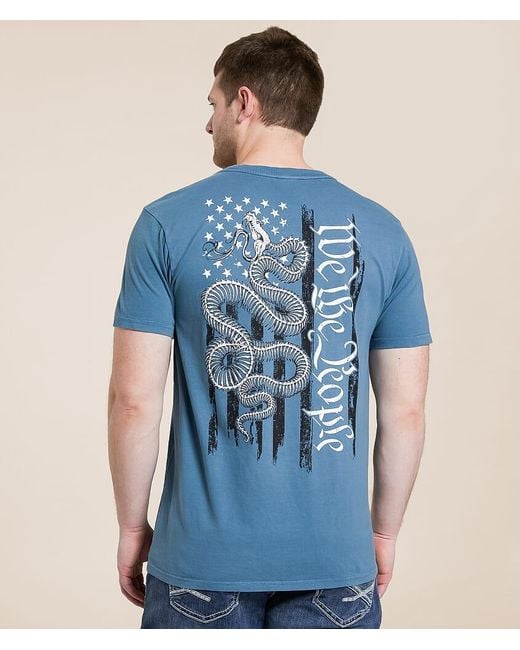 Howitzer Bone Snake Flag T-Shirt in Blue for Men | Lyst