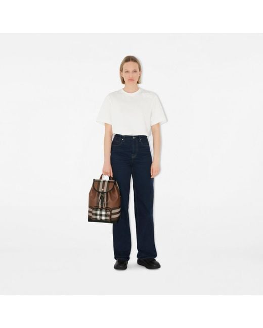 Burberry Check Backpack in Brown | Lyst