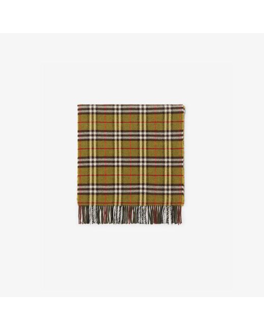 Burberry Check British Wool Scarf in Metallic | Lyst UK