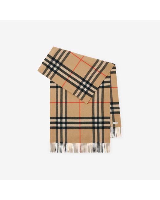 Burberry Wide Check Cashmere Scarf | Lyst UK