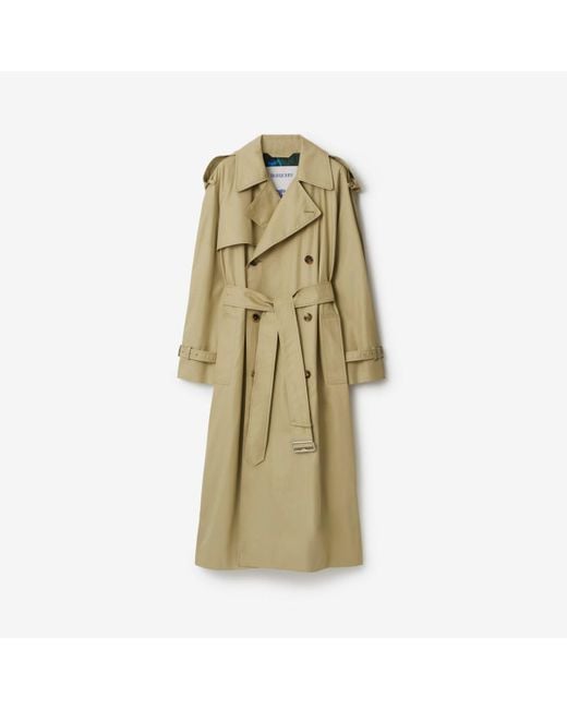 Burberry Long Highgrove Castleford Trench Coat in Natural | Lyst