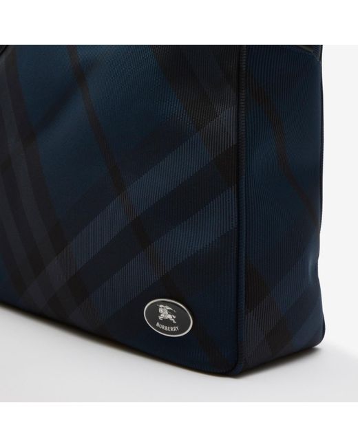 Burberry Grid Briefcase in Blue for Men | Lyst