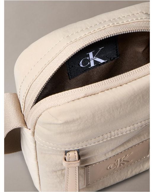 Calvin Klein Nylon Reporter Bag in Natural for Men | Lyst