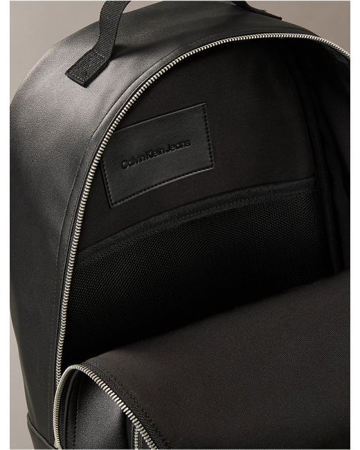 Calvin Klein Monogram Logo Campus Backpack in Black for Men | Lyst