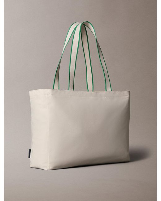 Calvin Klein Heritage Crest Logo Tote Bag in Natural for Men | Lyst UK