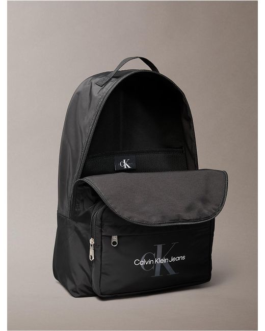 Calvin Klein Monogram Logo Sport Backpack in Gray for Men | Lyst