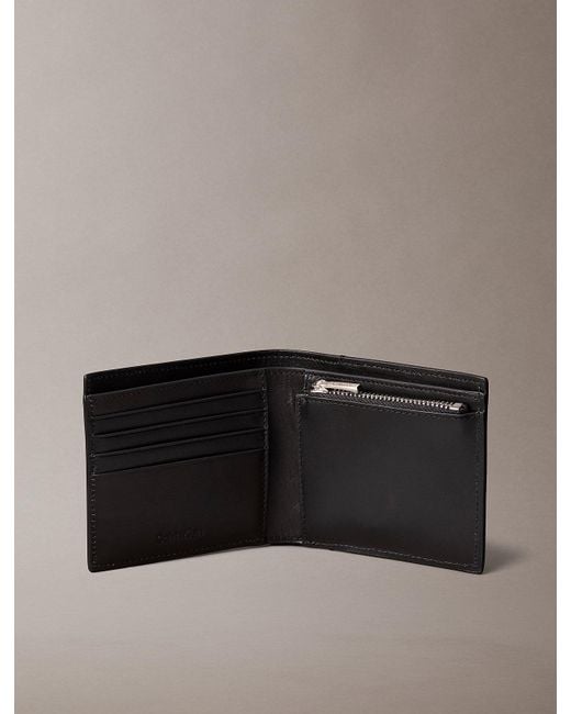 Calvin Klein Calvin Logo Graphic Billfold Coin Wallet in Black for Men ...