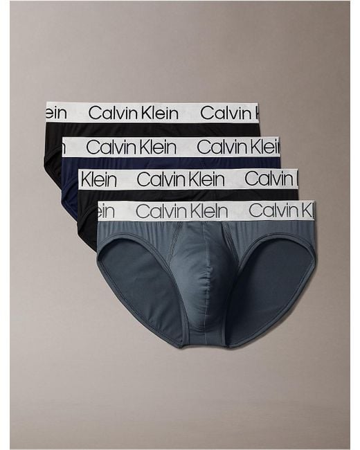 Calvin Klein Chromatic 4-Pack Hip Brief in Gray for Men | Lyst