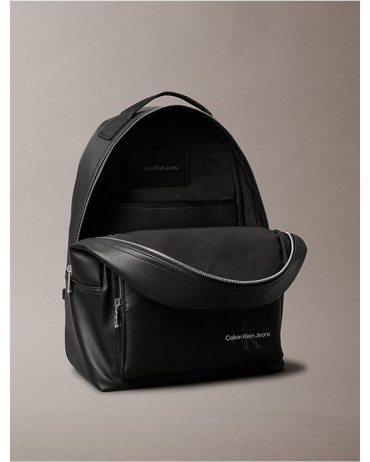 Calvin Klein Calvin Klein Monologo Backpack in Black for Men | Lyst
