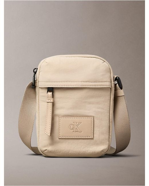 Calvin Klein Nylon Reporter Bag in Natural for Men | Lyst