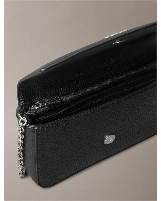 Calvin Klein Archive Hardware Flap Crossbody Bag in Gray | Lyst