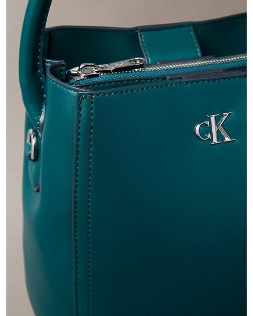 Calvin Klein Monogram Logo Hardware Bucket Bag in Green | Lyst UK