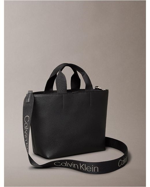 Calvin Klein Ultralight Mini Tote Bag in Gray | Lyst