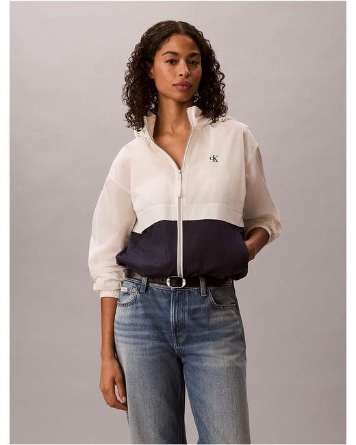 Calvin Klein Calvin Klein Colorblock Essential Windbreaker | Lyst