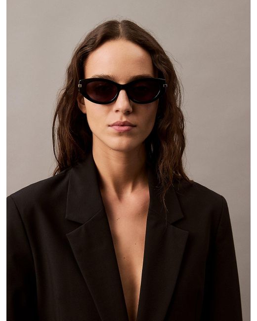 Calvin Klein Cat Eye Sunglasses Ck25502S in Grey | Lyst UK