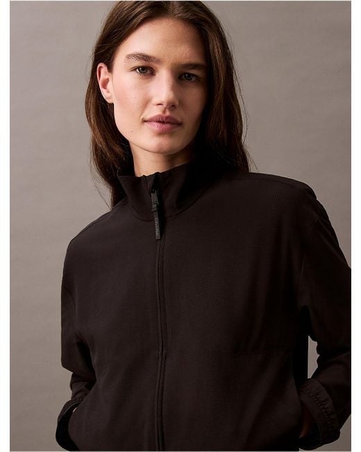 Calvin Klein Calvin Klein Ck Sport Woven Mesh Jacket in Black | Lyst