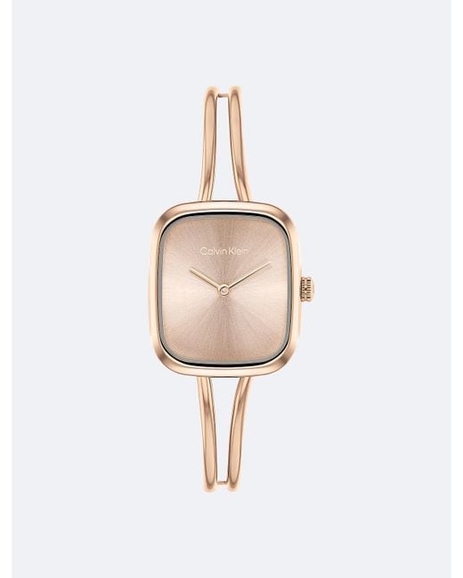 Calvin Klein Sculpted Square Bracelet Watch in White | Lyst UK