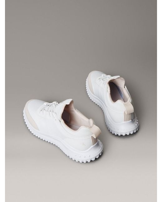 Calvin Klein No-Tie Bungee Ultralight Trainers in White | Lyst UK