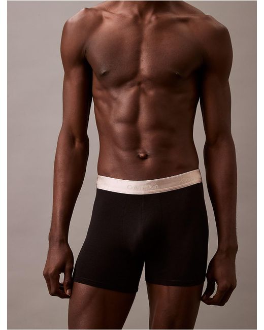 Calvin Klein Modern Cotton Holiday Boxer Brief in Brown for Men | Lyst