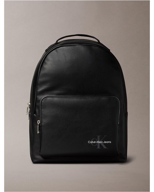 Calvin Klein Calvin Klein Monologo Backpack in Black for Men | Lyst