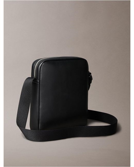 Calvin Klein Monogram Logo Reporter Bag in Black for Men | Lyst