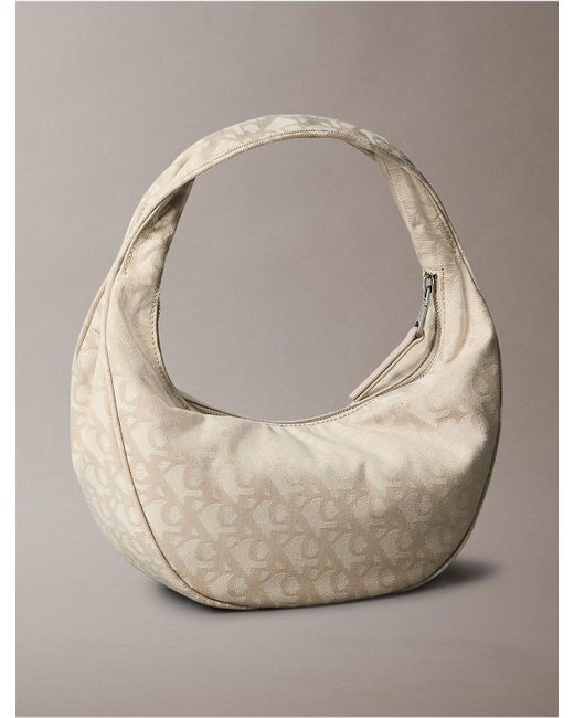 Calvin Klein Calvin Klein Allover Monogram Logo Crescent Shoulder Bag ...