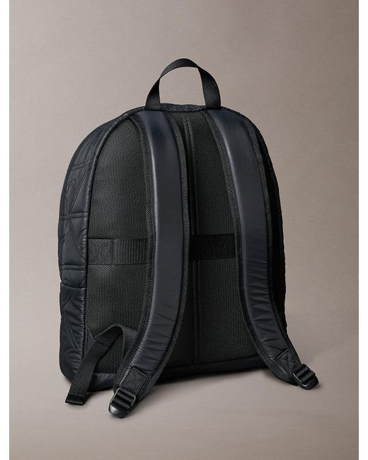 Calvin Klein Puffer Monogram Logo Backpack in Grey for Men | Lyst UK