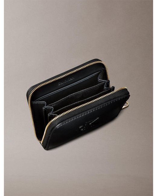 Calvin Klein Soft Touch Rfid Zip Around Wallet in Black | Lyst UK