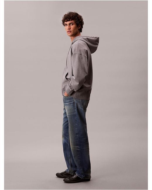 Calvin Klein Relaxed Monogram Zip-Up Hoodie for Men | Lyst