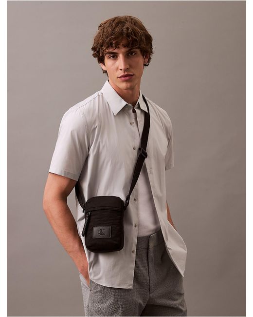Calvin Klein Nylon Reporter Bag in Black for Men | Lyst