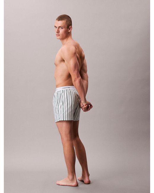 Calvin Klein 3 Pack Slim Boxers in Blue for Men | Lyst UK