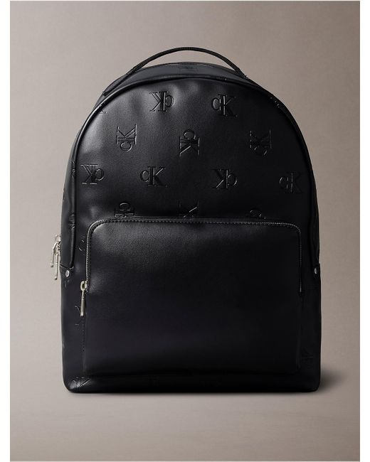 Calvin Klein Allover Monogram Backpack in Black for Men | Lyst